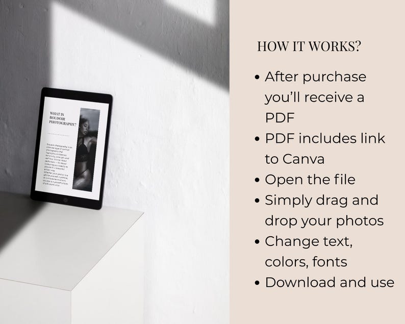 Boudoir Photography Client Guide Canva | 15-page Boudoir Welcome Guide ...