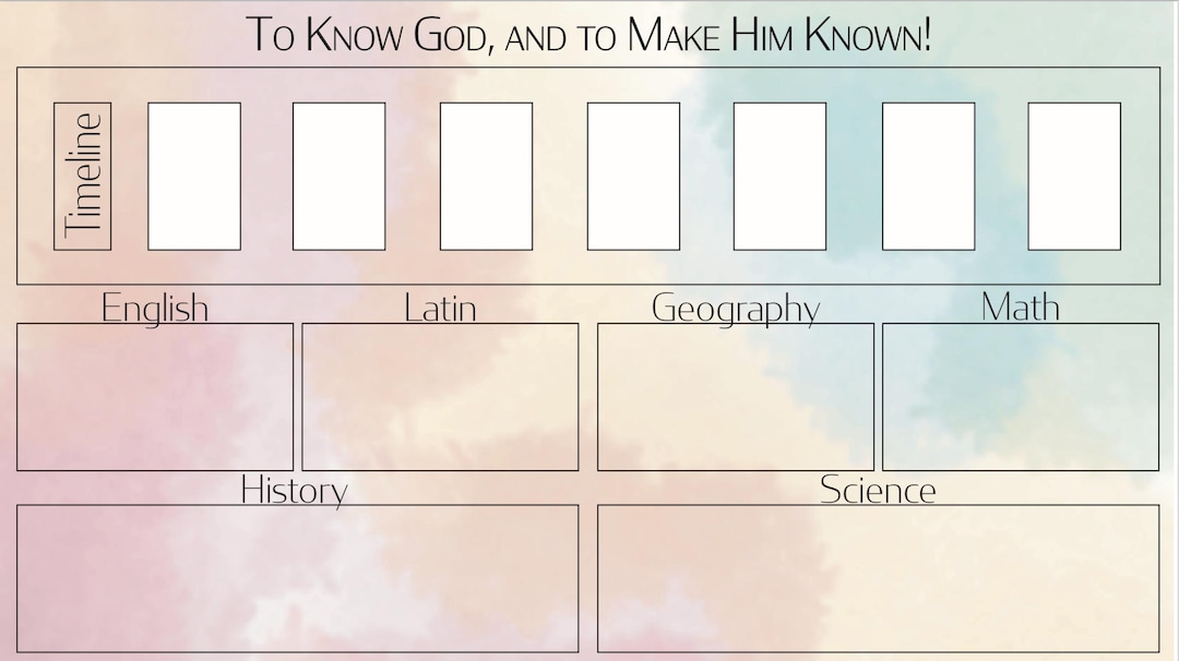 Rainbow Watercolor Timeline Poster - 64x36 - Etsy