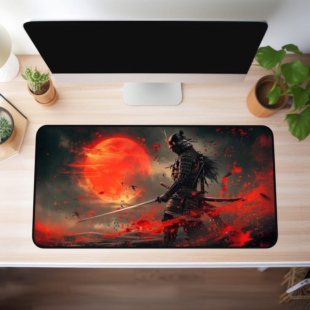 Warrior Desk Mat, XL Large Extended Long Gaming Mousepad, Free Fire ...