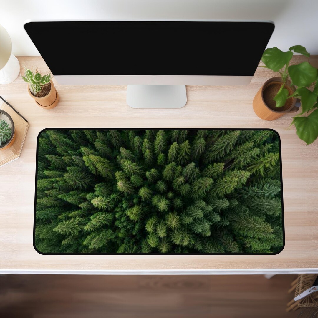 Forest Green Desk Mats - Mouse Pad, Work From Home Essentials, Table ...