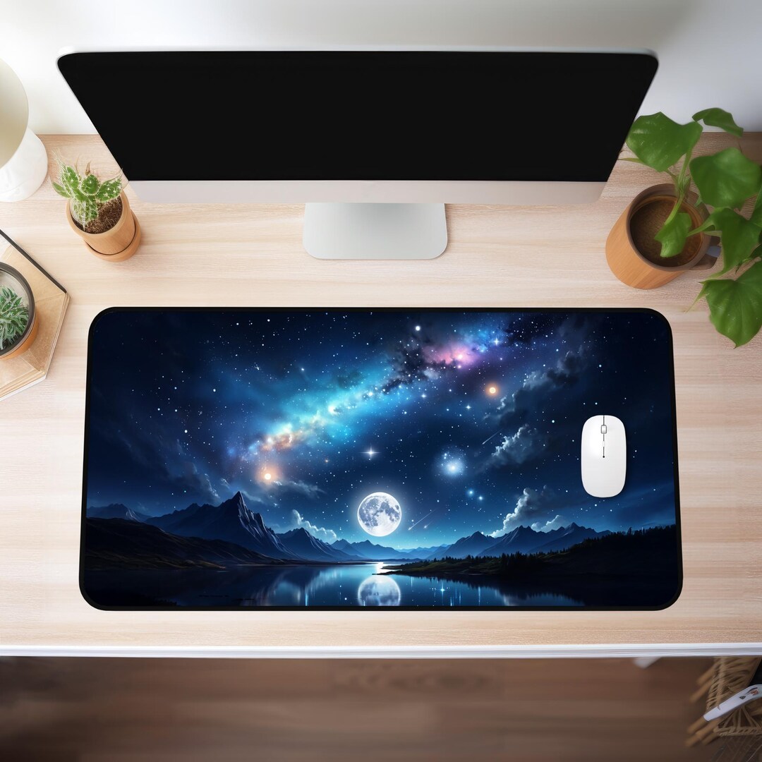 Galaxy Desk Mats, Celestial Mouse Pad, Deep Space Office Desk Blotter ...