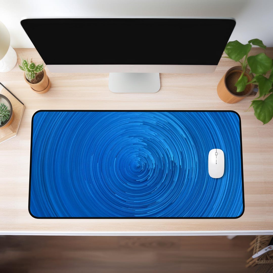 Blue Desk Mat, XXL Large Ocean Blue Mouse Pad, Work From Home ...