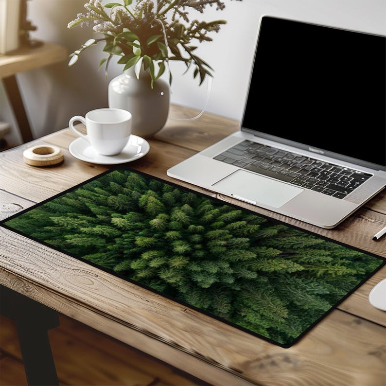 Forest Green Desk Mats - Mouse Pad, Work From Home Essentials, Table ...