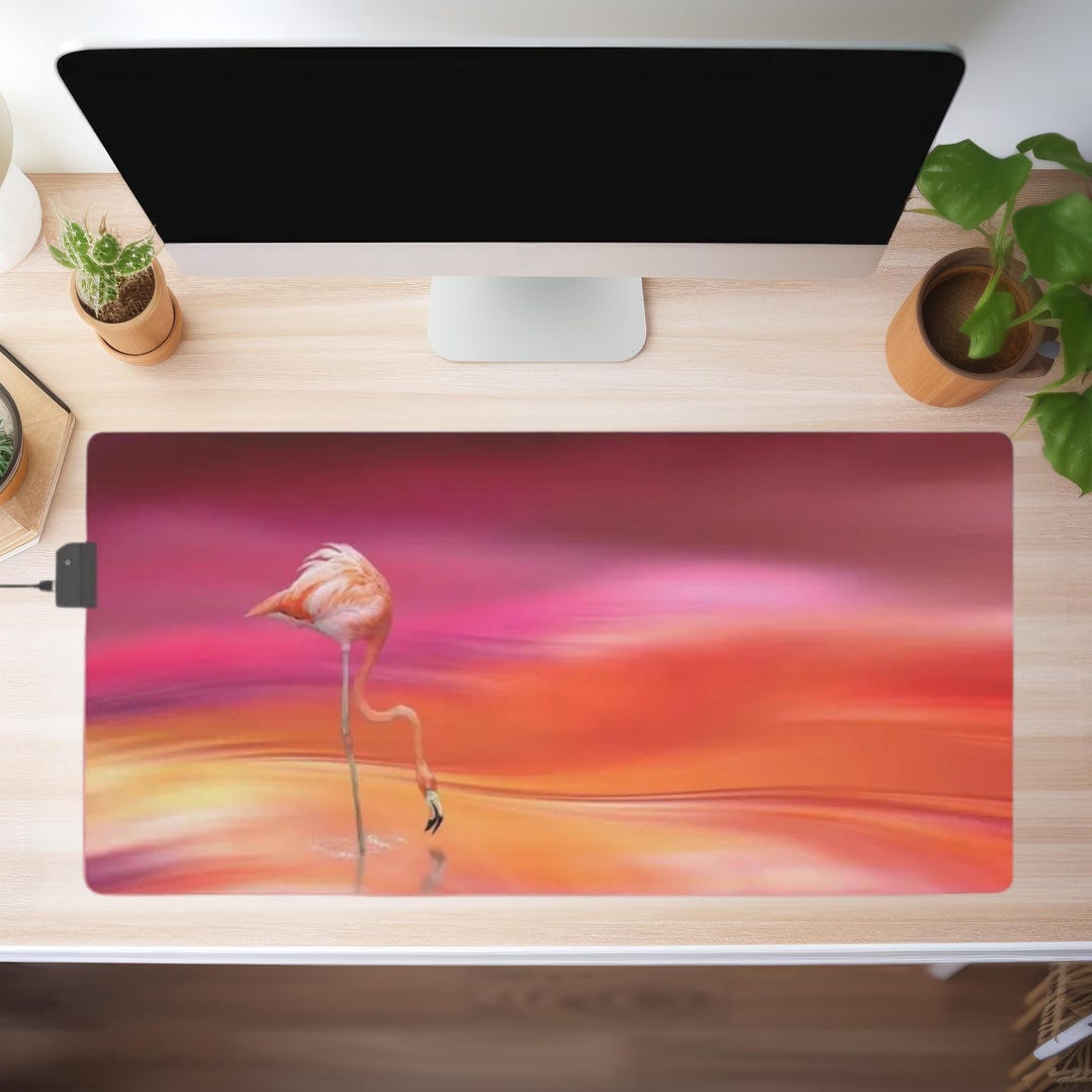 Custom LED RGB Desk Mat, XXL Large Extended Neon Mouse Pad, Home Decor ...