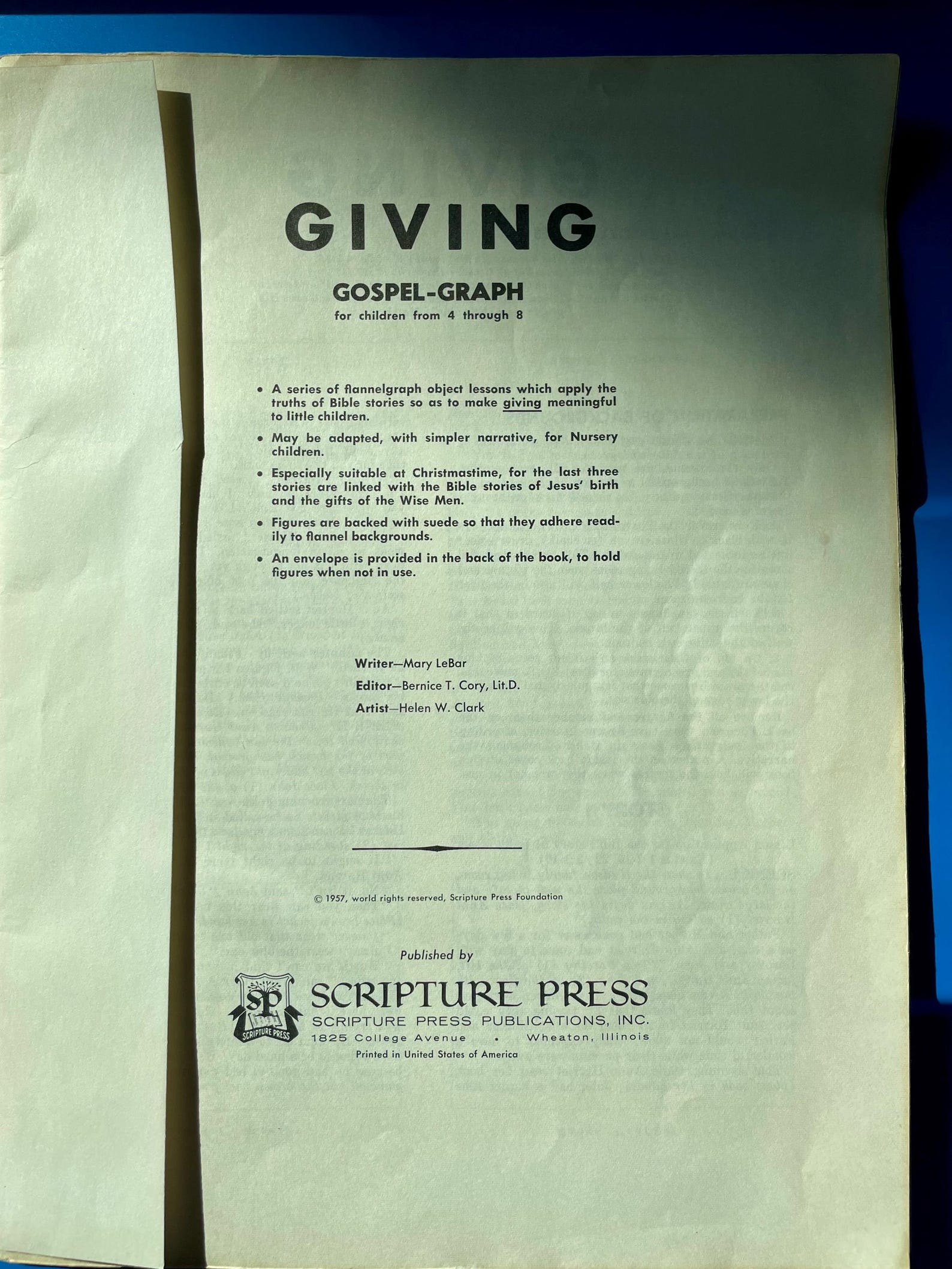 Gospel-graph From 1957 - Giving - A Series of Flannelgraph Object ...