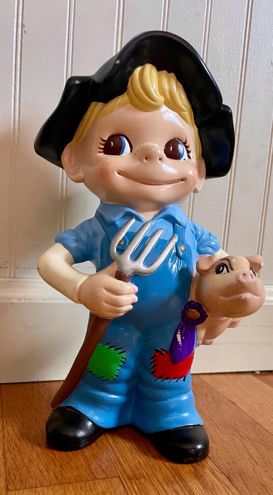 Vintage Atlantic Farm Boy With Prize Pig Mold From 1970s - Etsy