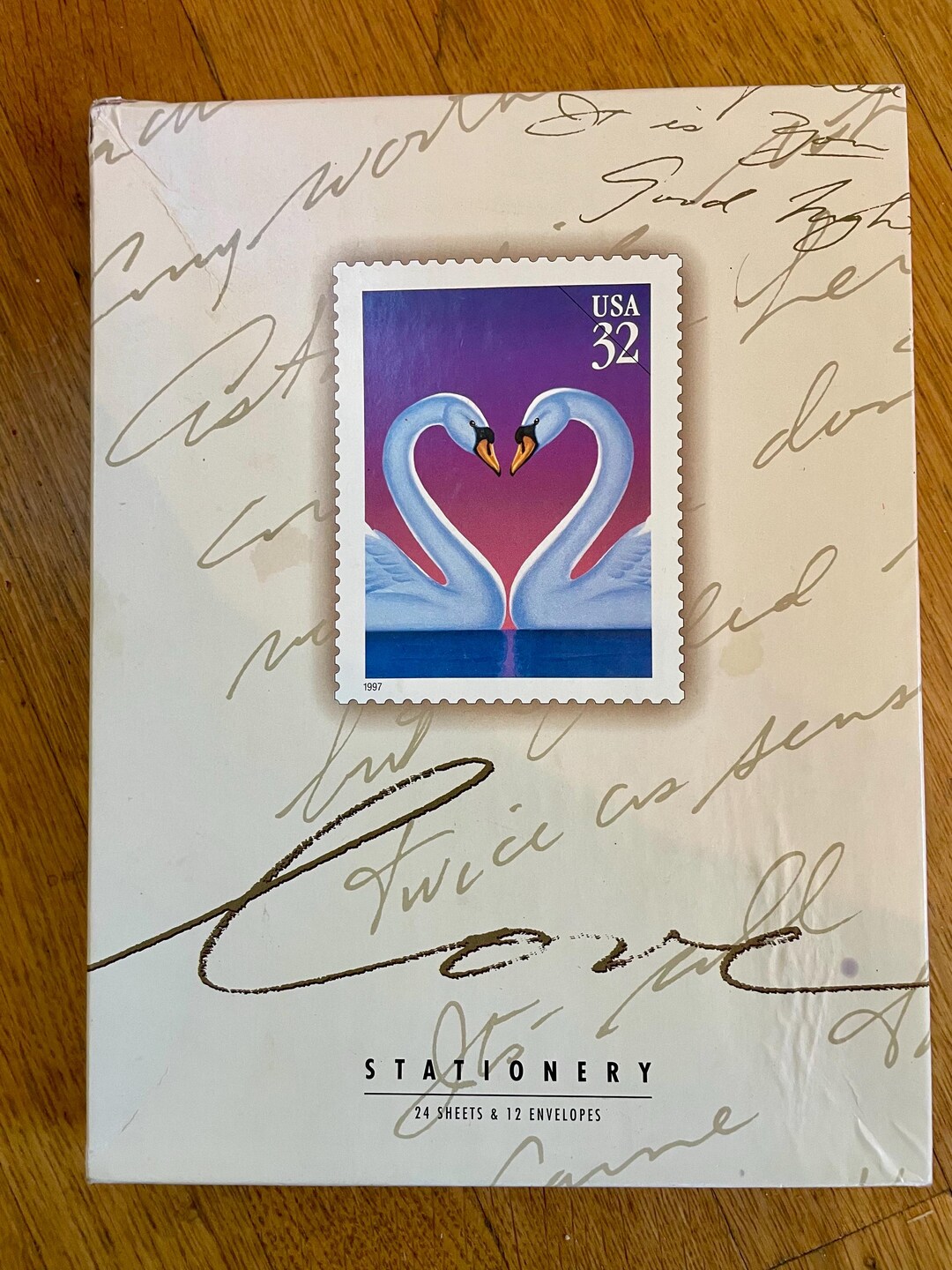 Vintage 1997 US Postal Service Stationary - Love Swans Set. - Etsy