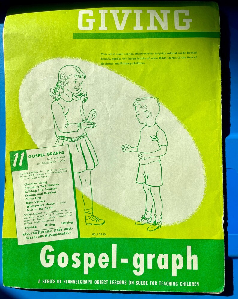 Gospel-graph From 1957 - Giving - A Series of Flannelgraph Object ...