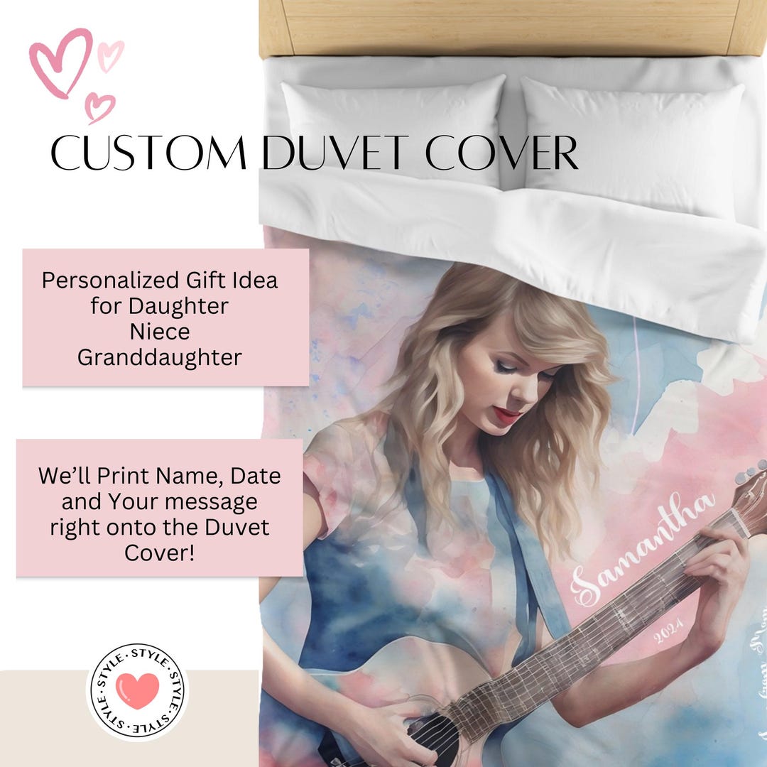 Taylor Duvet Cover Custom Microfiber Personalized Name Duvet Quilt ...
