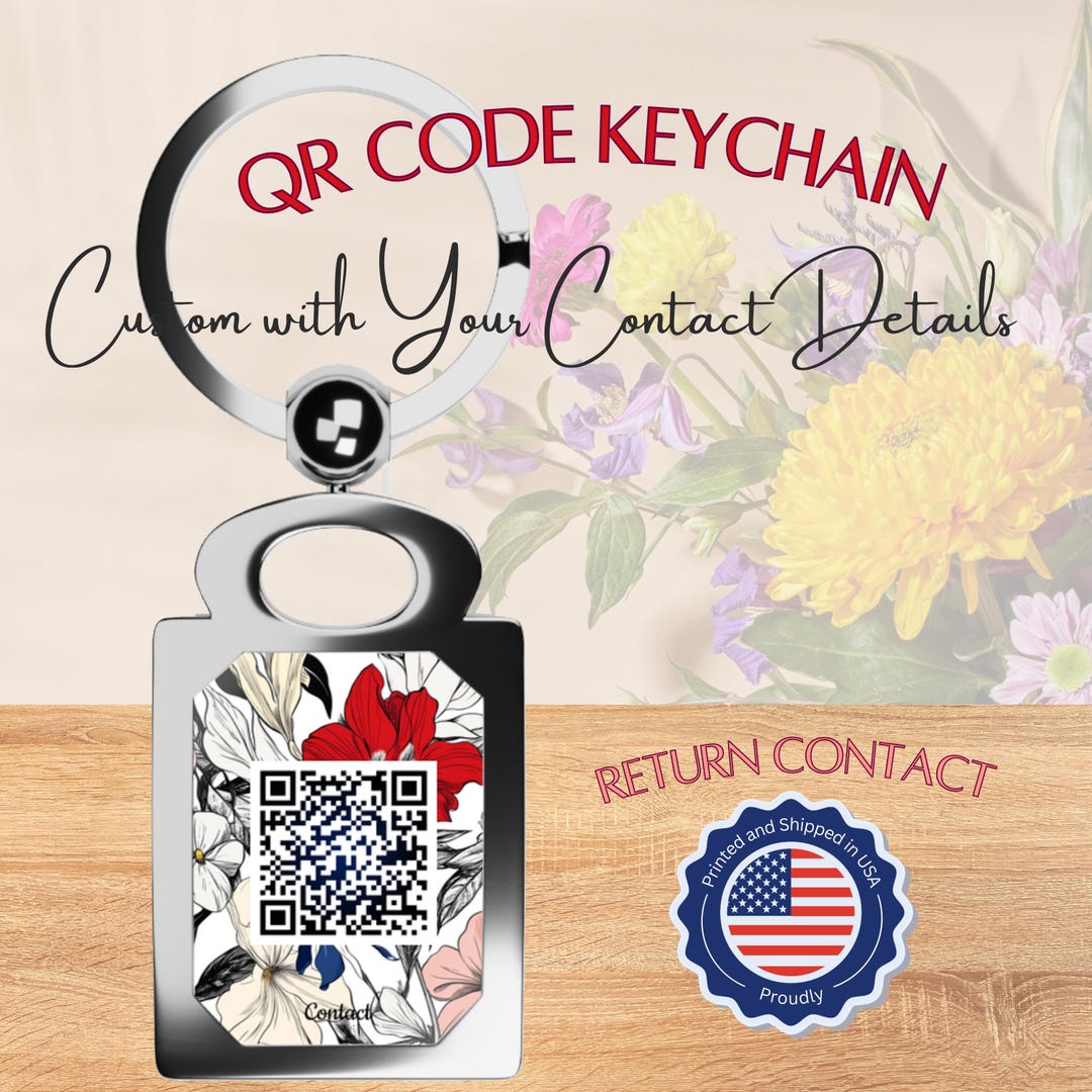 QR Code Keychains QR Code Custom Keychain Personalized Qr Code QR Code ...