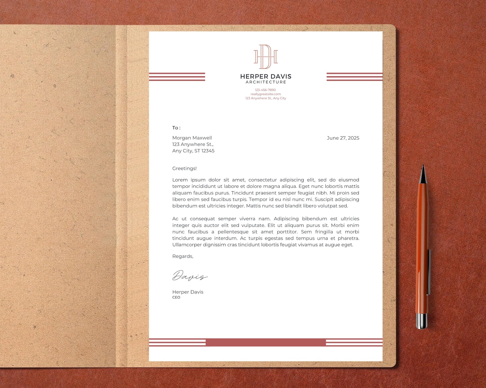 Luxury Letterhead Design Hotel’s Official Letterhead Template for ...