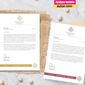 Luxury Hotel Letterhead Design Hotel’s Official Letterhead Template for ...