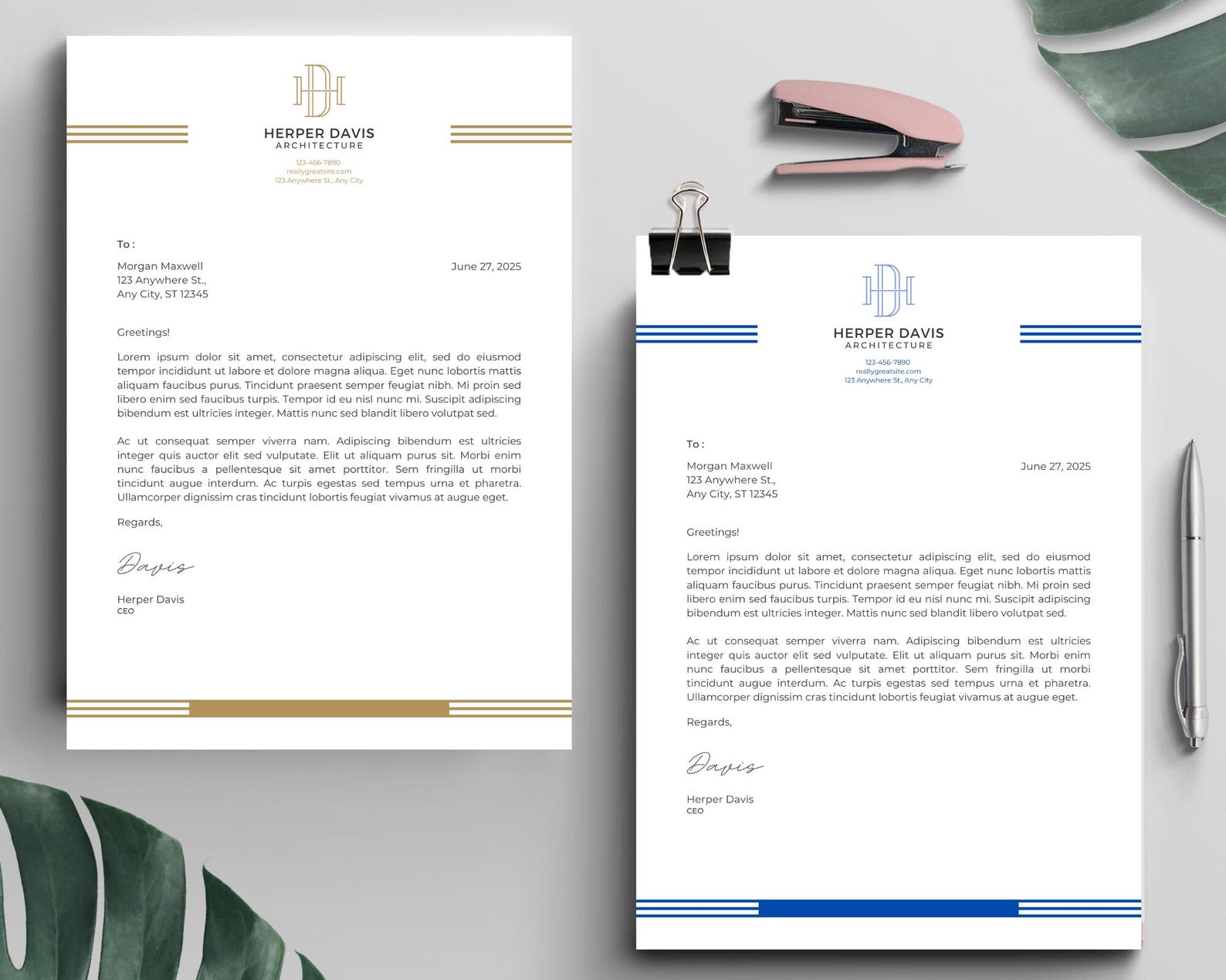 Luxury Letterhead Design Hotel’s Official Letterhead Template for ...