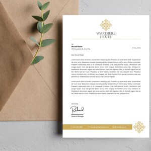 Luxury Hotel Letterhead Design Hotel’s Official Letterhead Template for ...