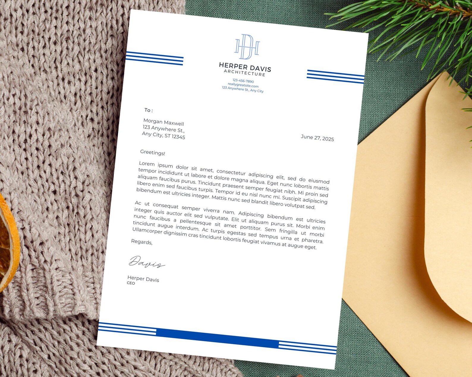 Luxury Letterhead Design Hotel’s Official Letterhead Template for ...