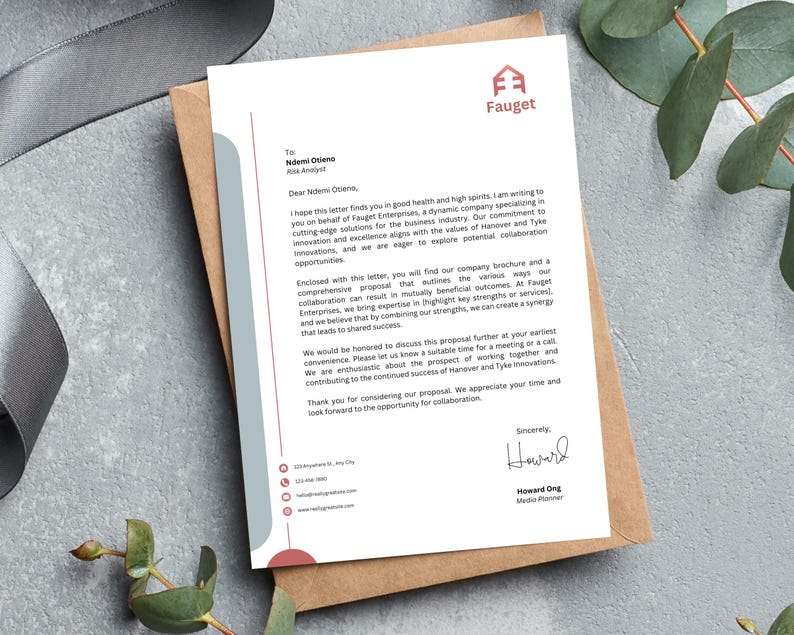 Corporate Letterhead Document Letterhead Template Company Letterhead ...