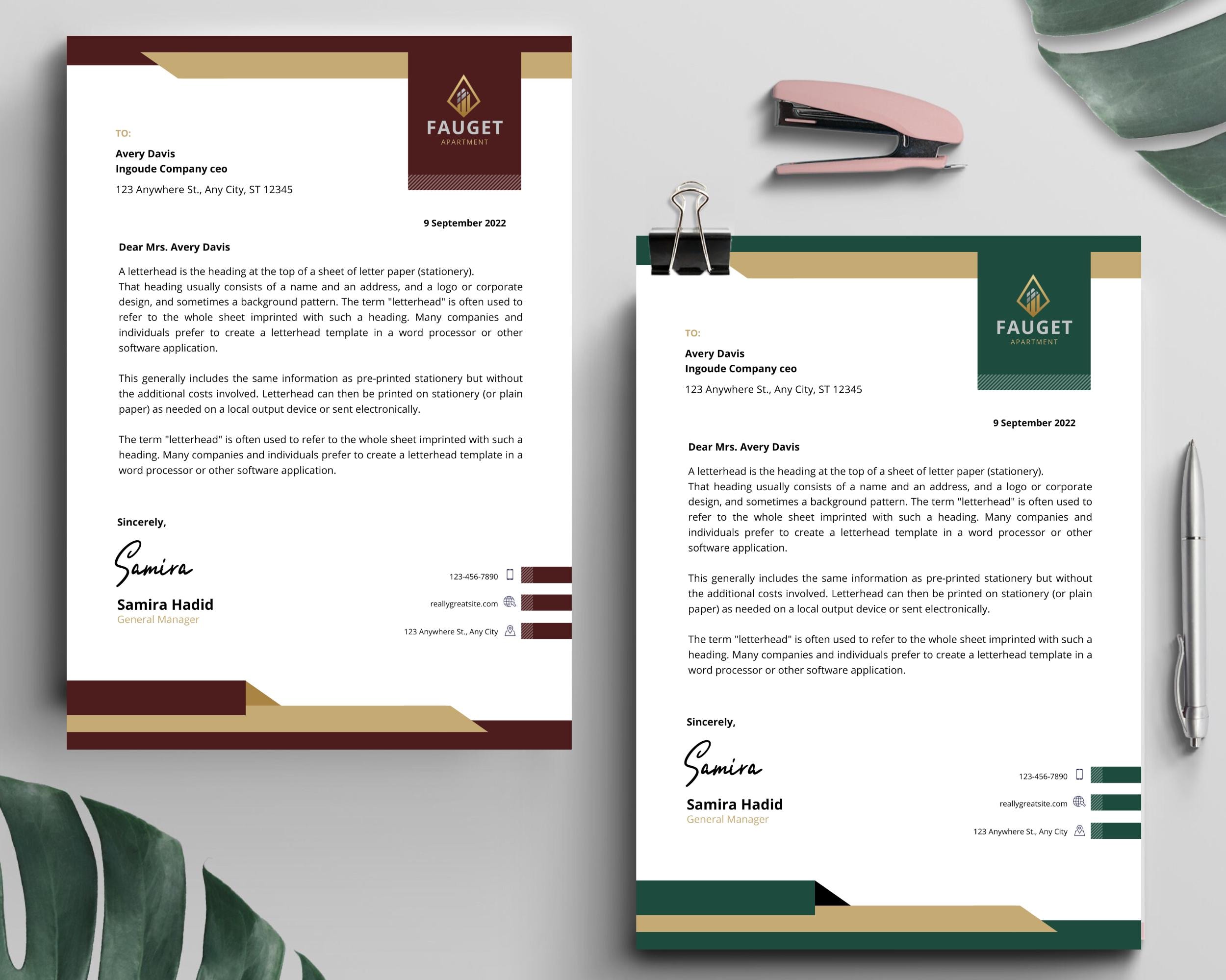 Letterhead Template Corporate Letterhead Multipurpose Letterhead ...