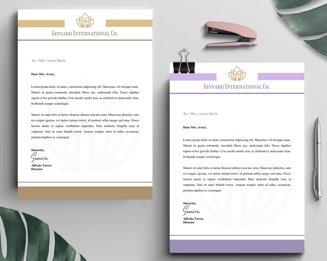 Luxury Hotel Letterhead Design Hotel’s Official Letterhead Template for ...