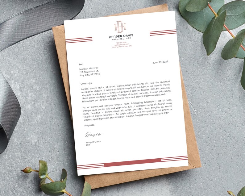 Luxury Letterhead Design Hotel’s Official Letterhead Template for ...