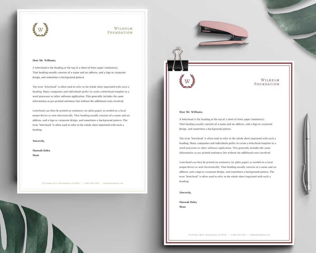Luxury Hotel Letterhead Design Hotels Official Letterhead Template for ...