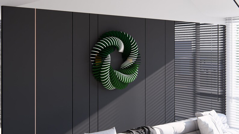 Parametric Wall Art, 3D Wall Sculpture, Wood Wall Decor, Living Room ...