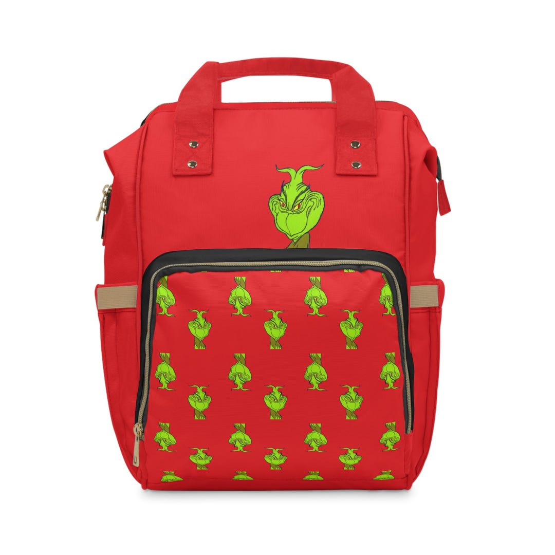 Red Grinch Diaper Backpack Christmas Diaper Bag - Etsy