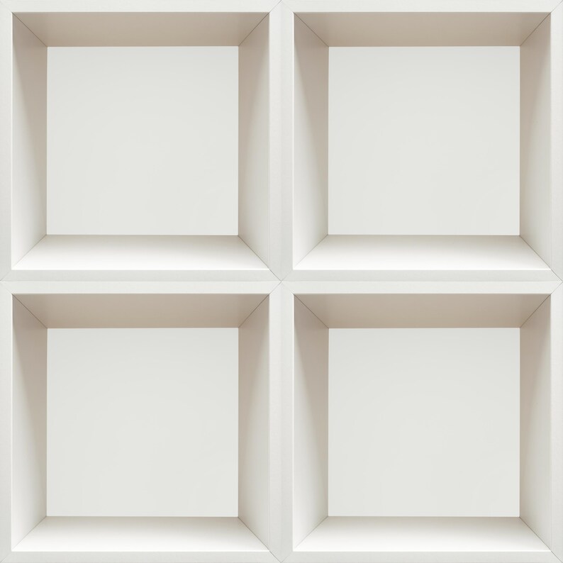 Empty White Box Digital Image for Box Photography 4 Box WHITE Grid ...