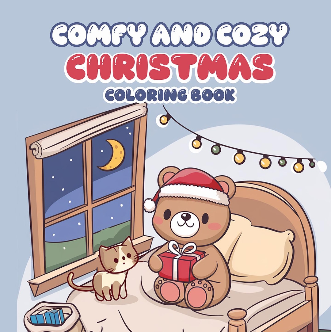 Comfy & Cozy Christmas Coloring Book for Adults and Teens: DIGITAL PDF ...