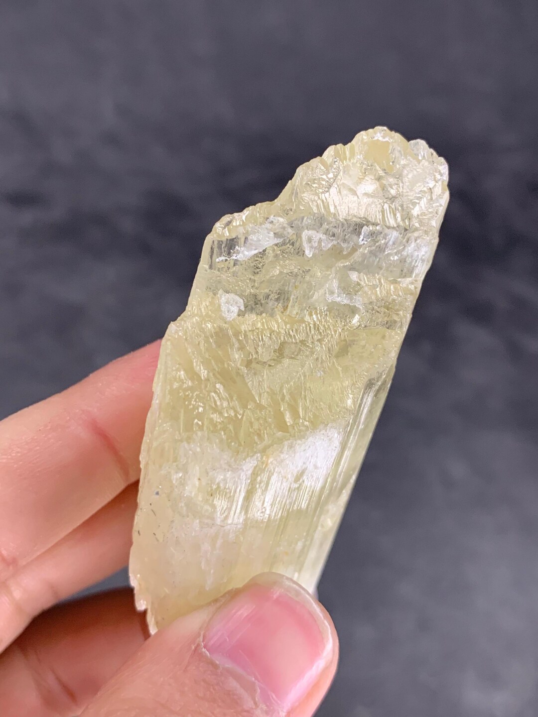 Flawless Yellow Kunzite, Kunzite Wand, Raw Facet Kunzite, Collector ...