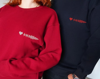 Custom Spotify Code Embroidered Sweatshirt, Personalized Spotify Code ...
