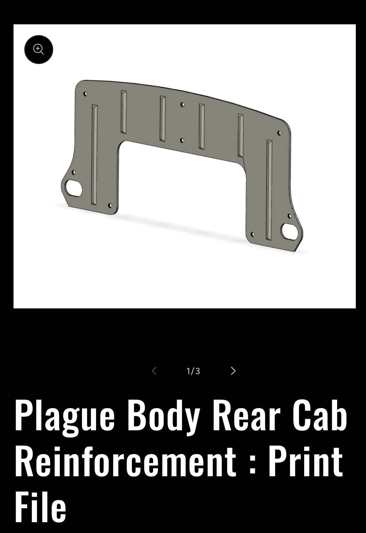 Plague Body Rear Cab Reinforcement by Reefs RC - Etsy