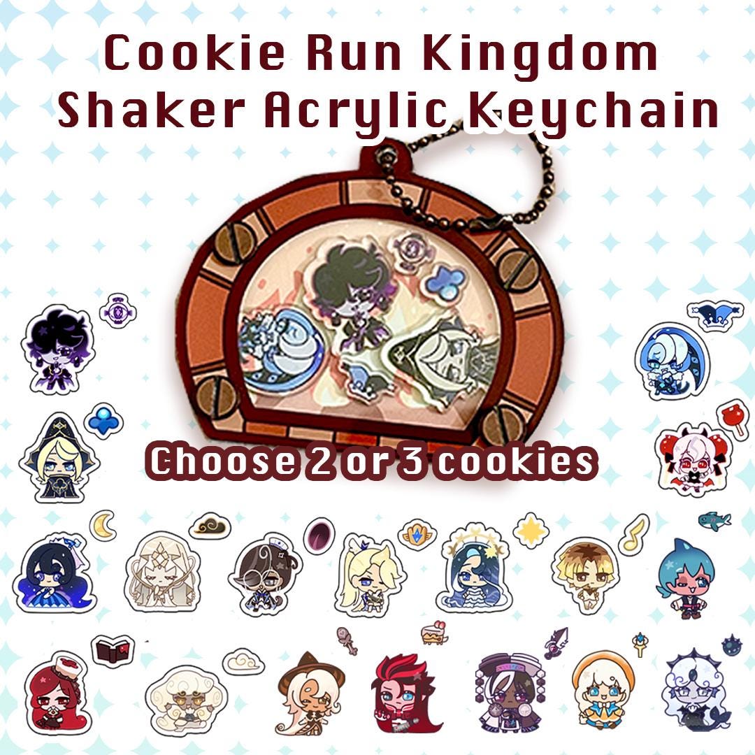 Cookie Run Kingdom | Cookie Run | Shaker Acrylic Keychain - Etsy UK