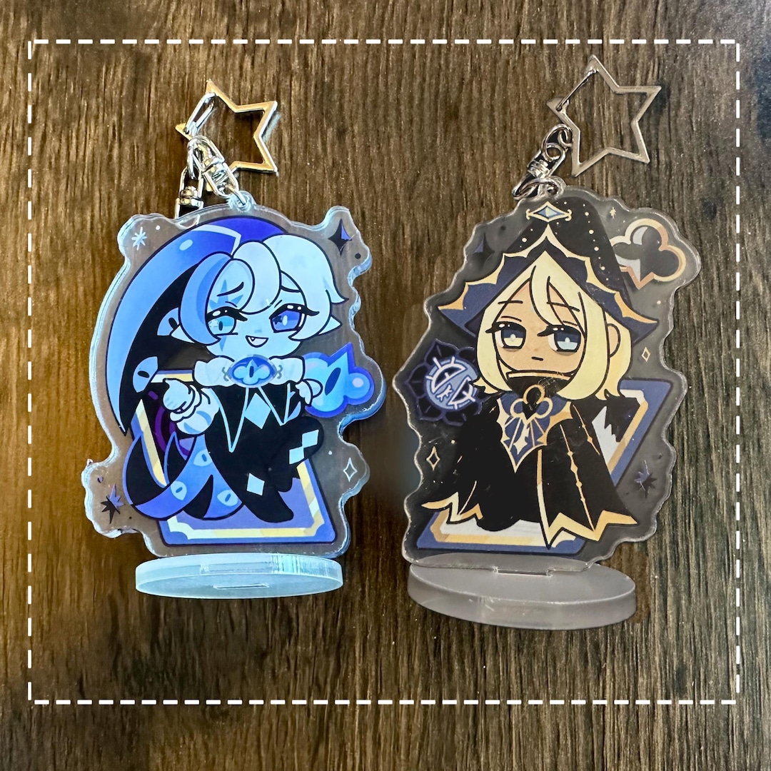 Cookie Run Kingdom- Acrylic Stand & Keychain (shadow Milk Cookie and ...