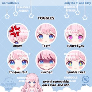 Cute Rabbit Girl Vtuber Live2d Model / Premade / Customizable Vtuber ...