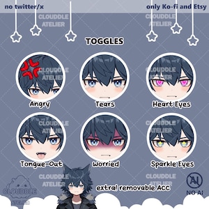 Wolf Boy Vtuber Live2d Model / Premade / Customizable Vtuber / Full ...