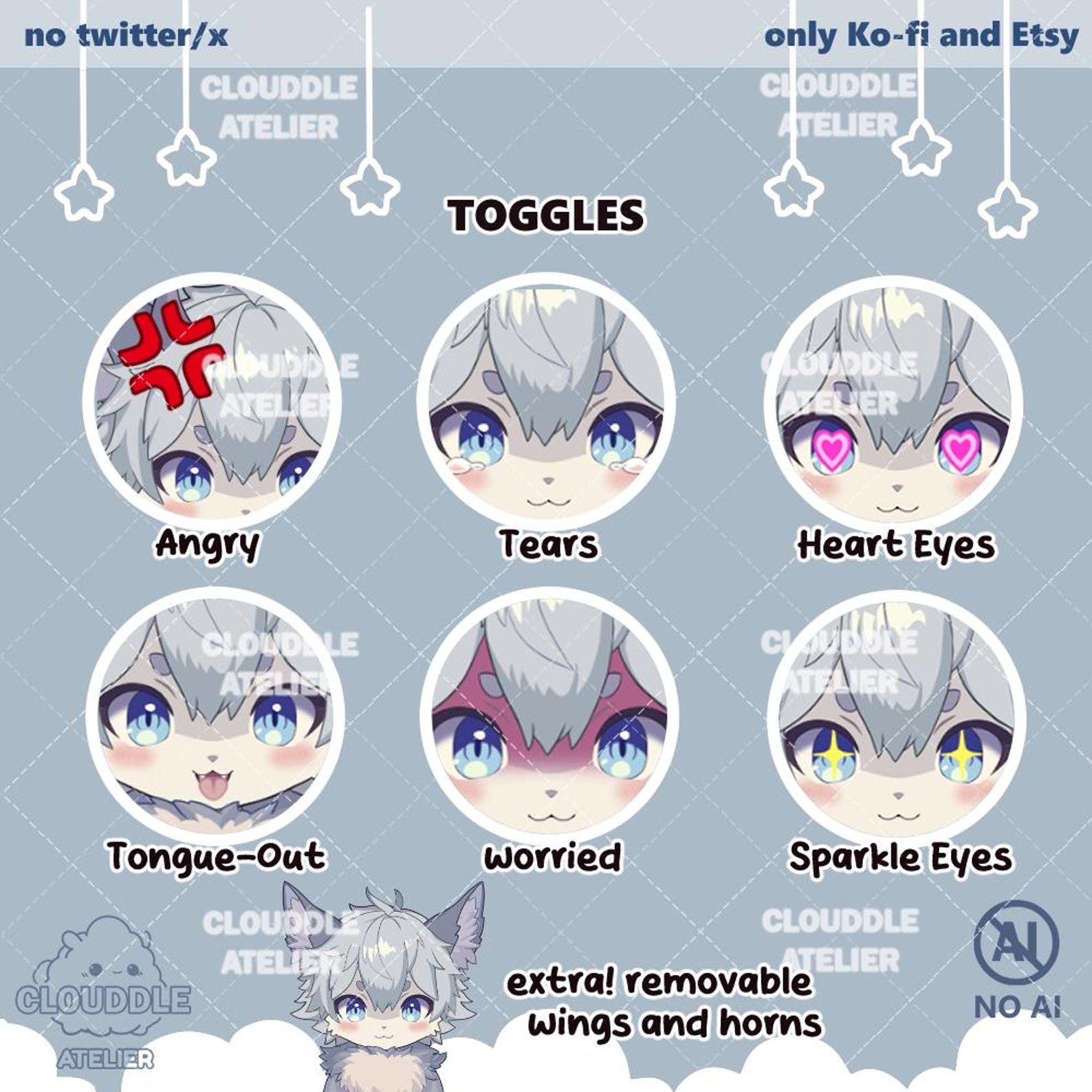 Kemono Furry Vtuber Live2d Model / Premade / Customizable Vtuber / Full ...