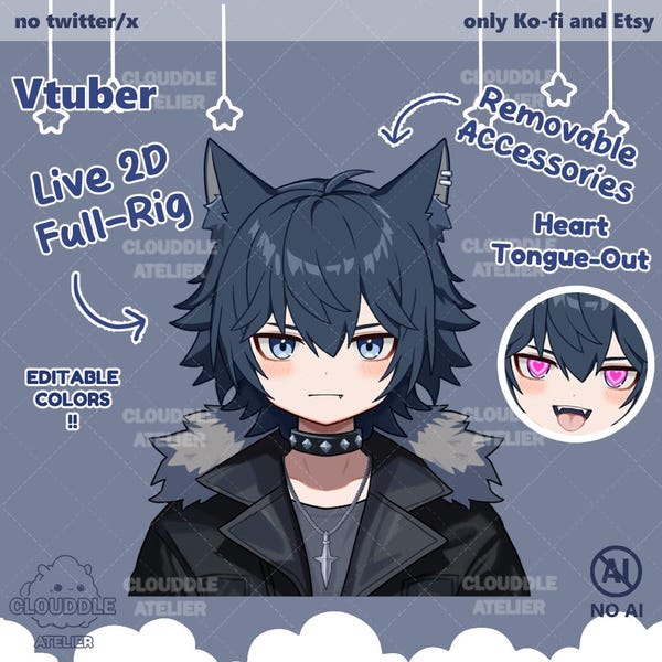 Vtuber Model Dog - Etsy