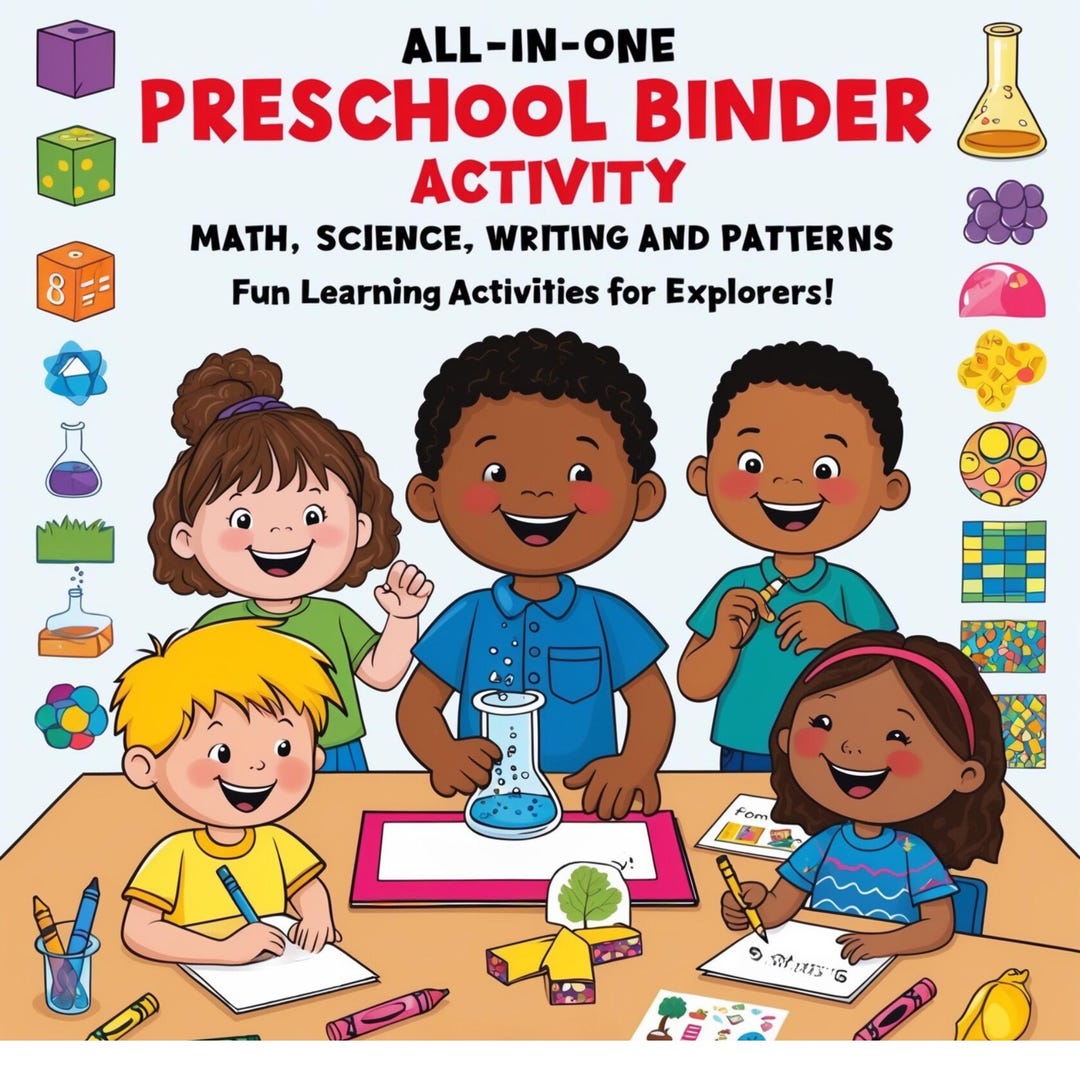 All-in-one Preschool Activity Binder - Etsy
