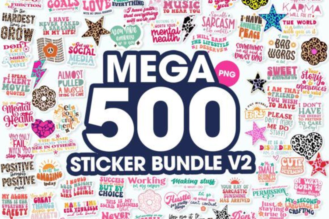 Digital Sticker Bundle - 500 Stickers - Etsy