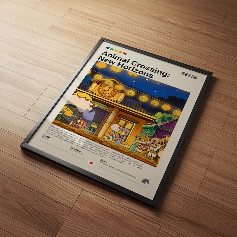 Animal Crossing New Horizons Poster, Video Game Poster, Minimalist Game ...