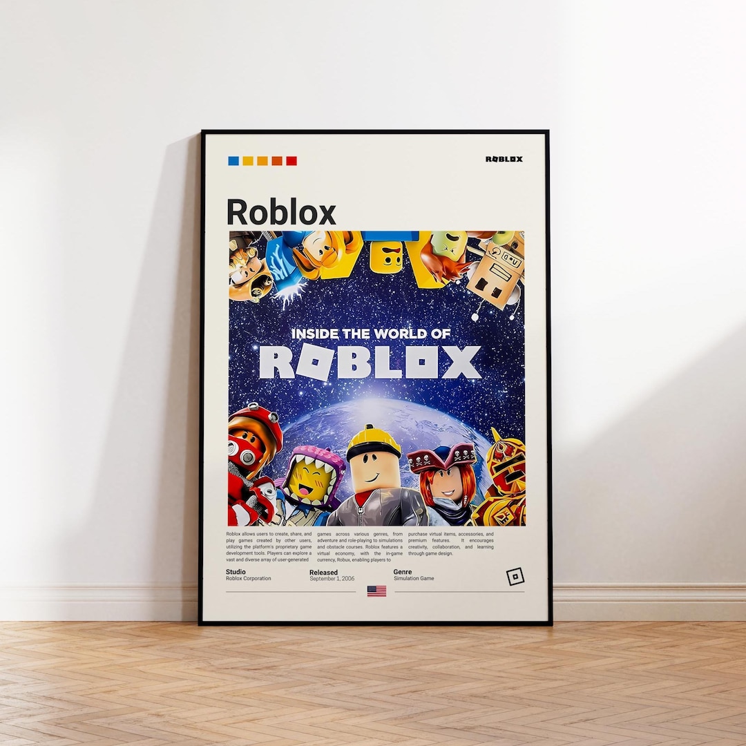 Roblox Poster, Video Game Poster, Roblox Fan Gift, Minimalist Game ...