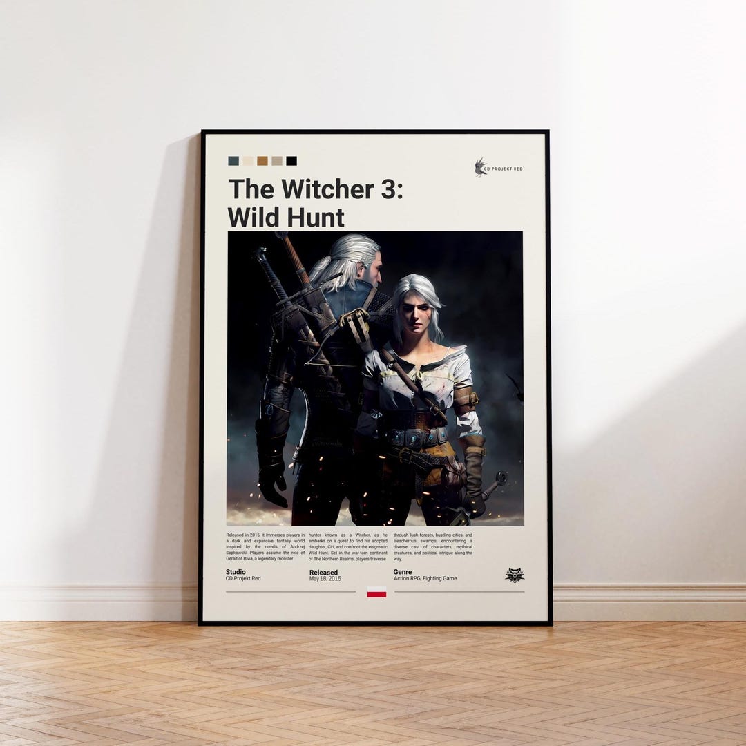 The Witcher 3 Wild Hunt Poster Poster, Video Game Poster, Minimalist ...