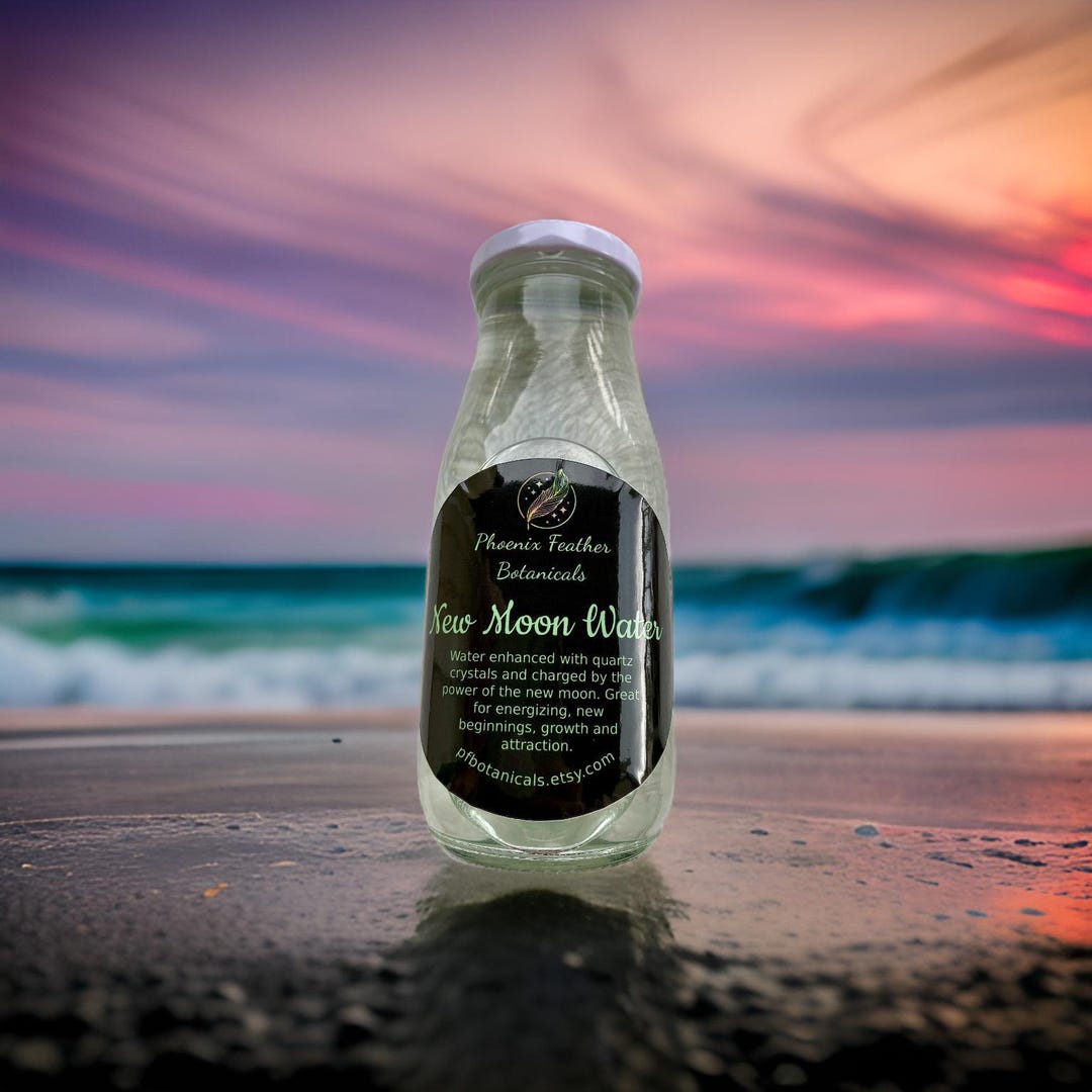 New Moon Water Enhanced With Quartz Crystals - 12oz - Etsy