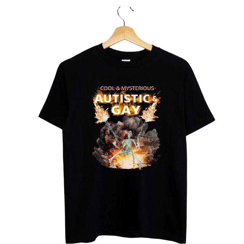 Autism Skeleton in Fire - Etsy