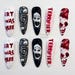 Terrifier Horror Press on Nails: Bloody Clown Art, Long Stiletto False ...