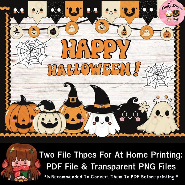 Cute Halloween Poster - Etsy