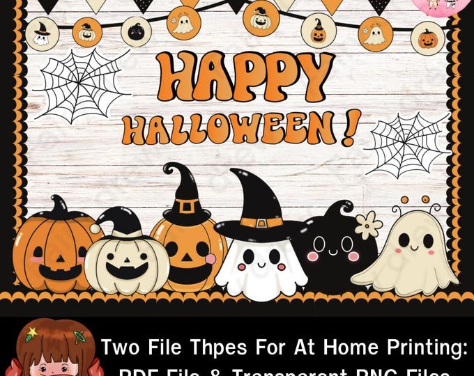 Trick-or-treat Candy-corn Bulletin Board/door Decor, Halloween Pre-made ...