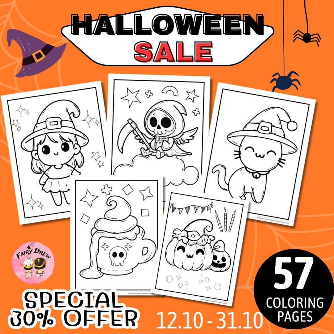 Halloween Coloring Pages for Kids | Spooky Fun Printable Sheets (PDF ...