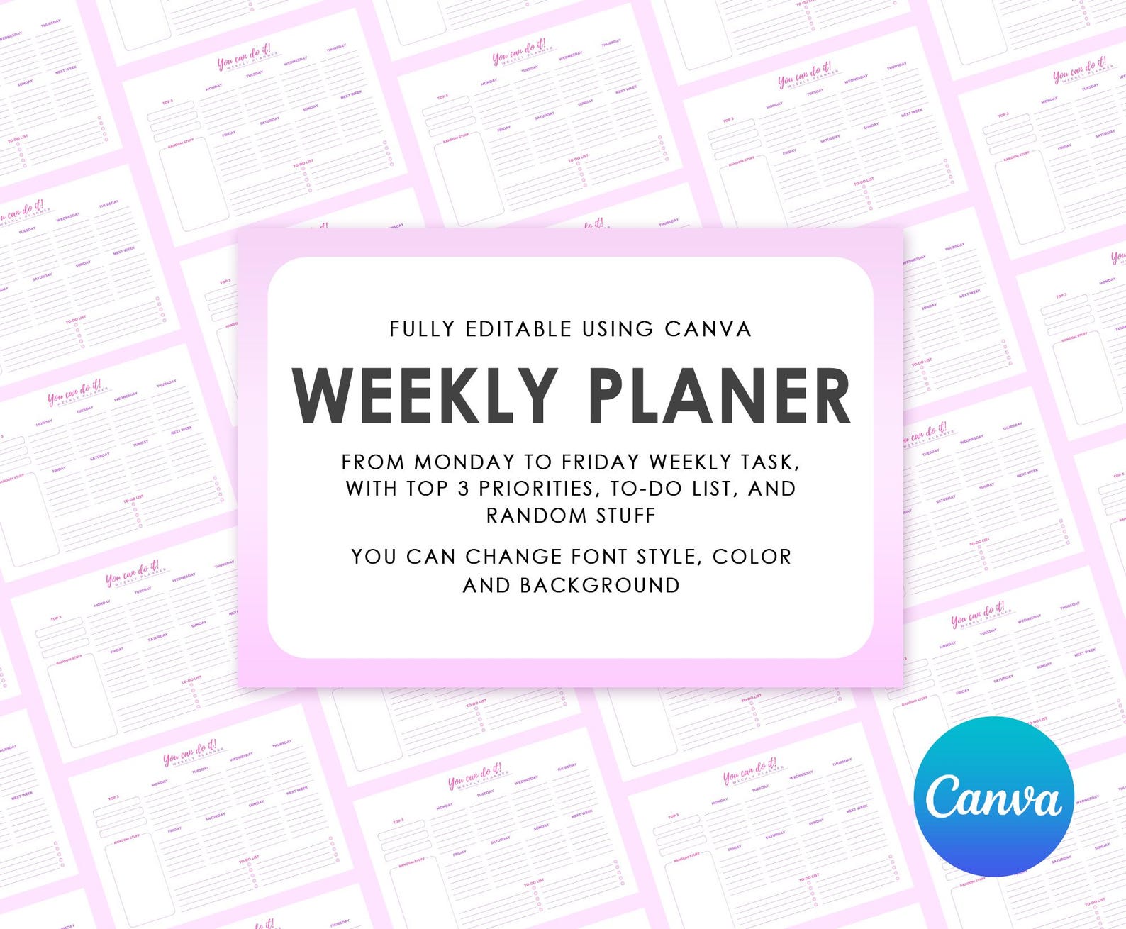 All-in-one Weekly Planner: Tasks, Priorities & Notes Weekly Schedule ...