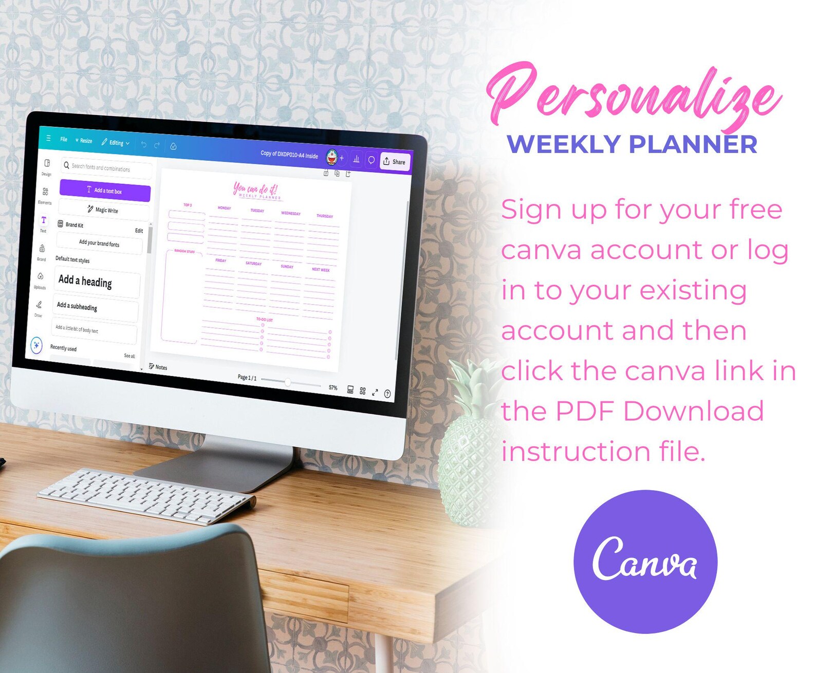 All-in-one Weekly Planner: Tasks, Priorities & Notes Weekly Schedule ...